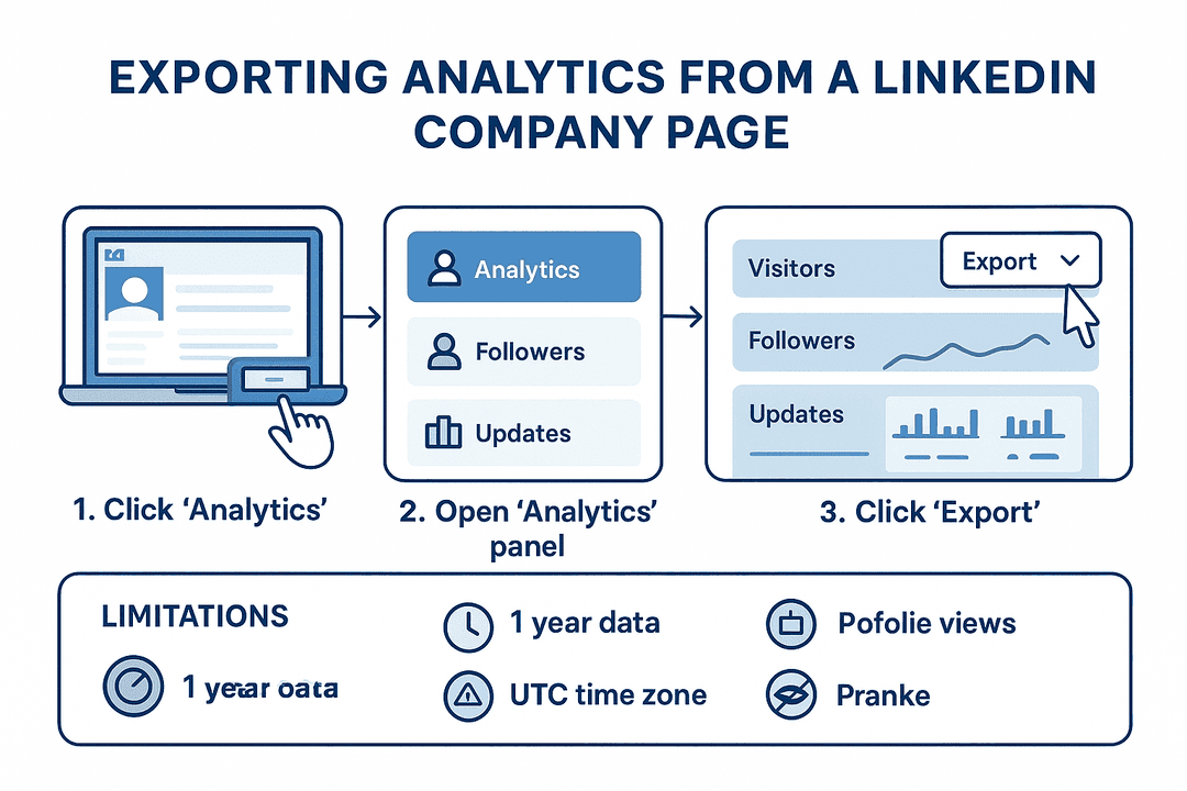 Export LinkedIn Analytics to Excel: 3 Methods Step-by-Step (2026)